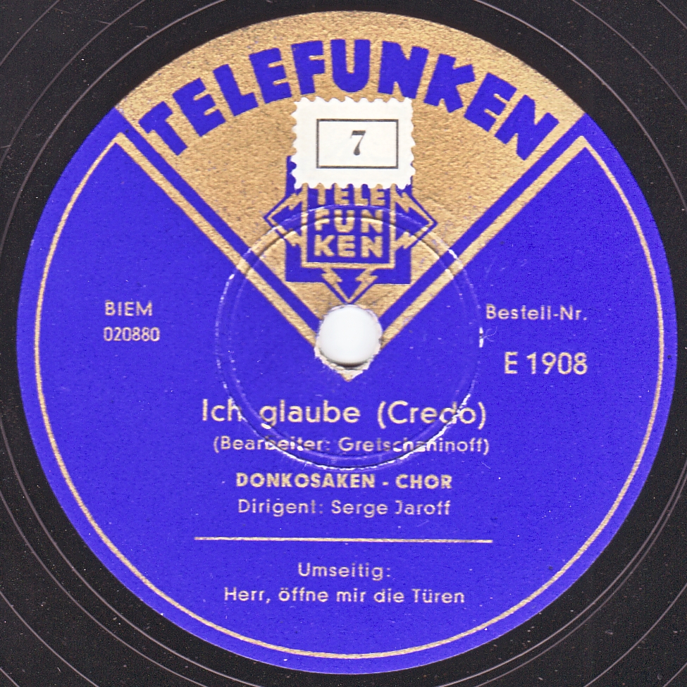 Ich glaube (Credo), church canticle